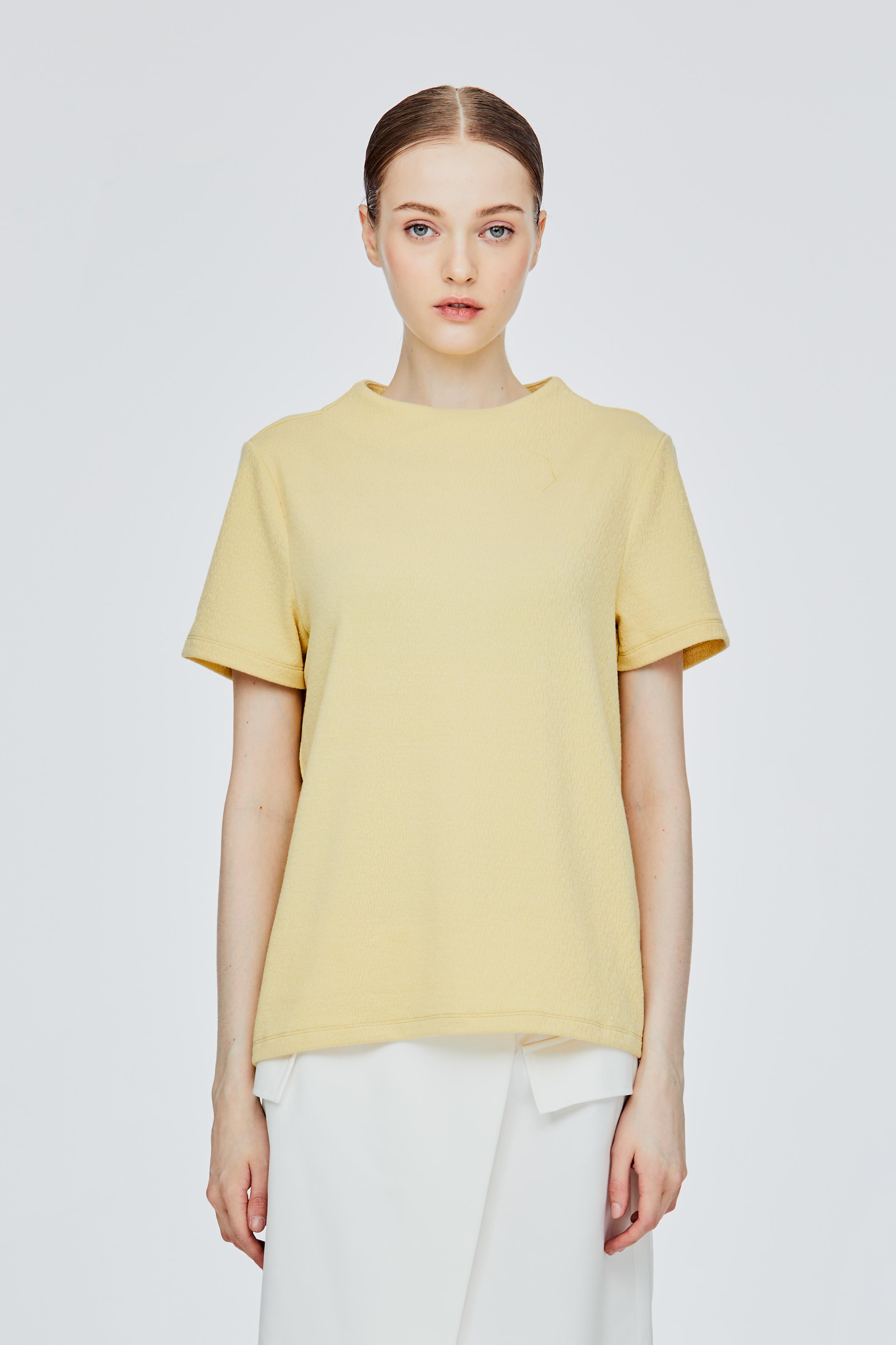 Wide Mock Neck Tee – iORA