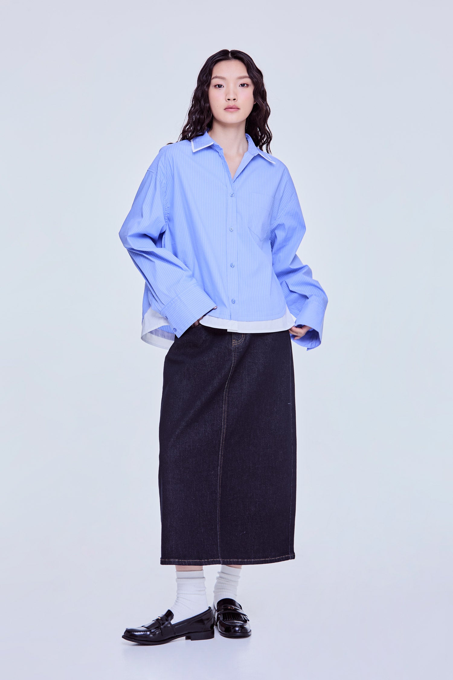 Collared Stripes Button Up Shirt – iORA