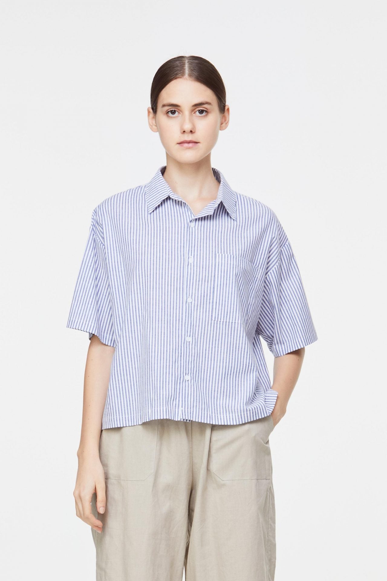 Printed Classic Boxy Blouse – iORA