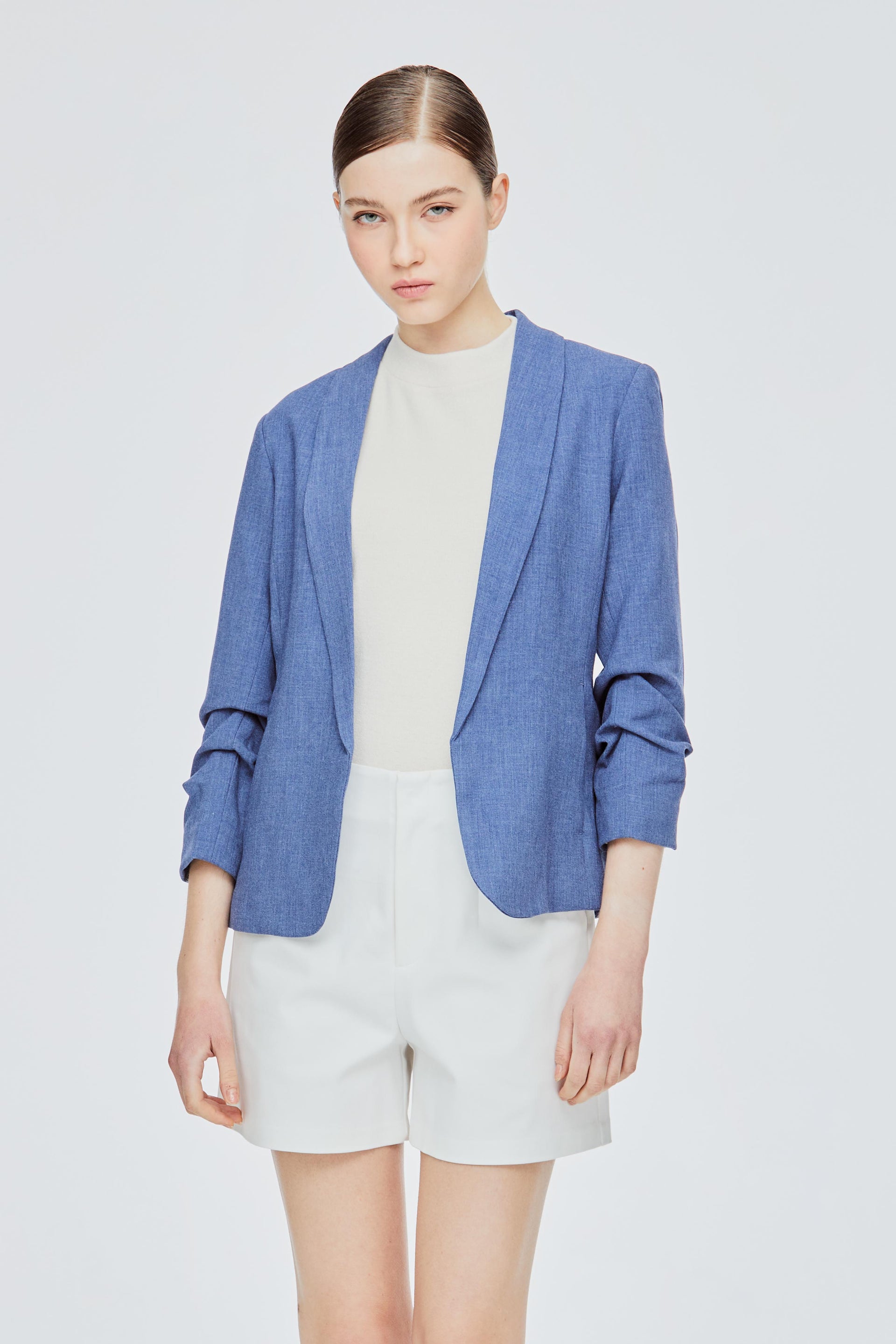 Scrunchy Sleeves Blazer – iORA