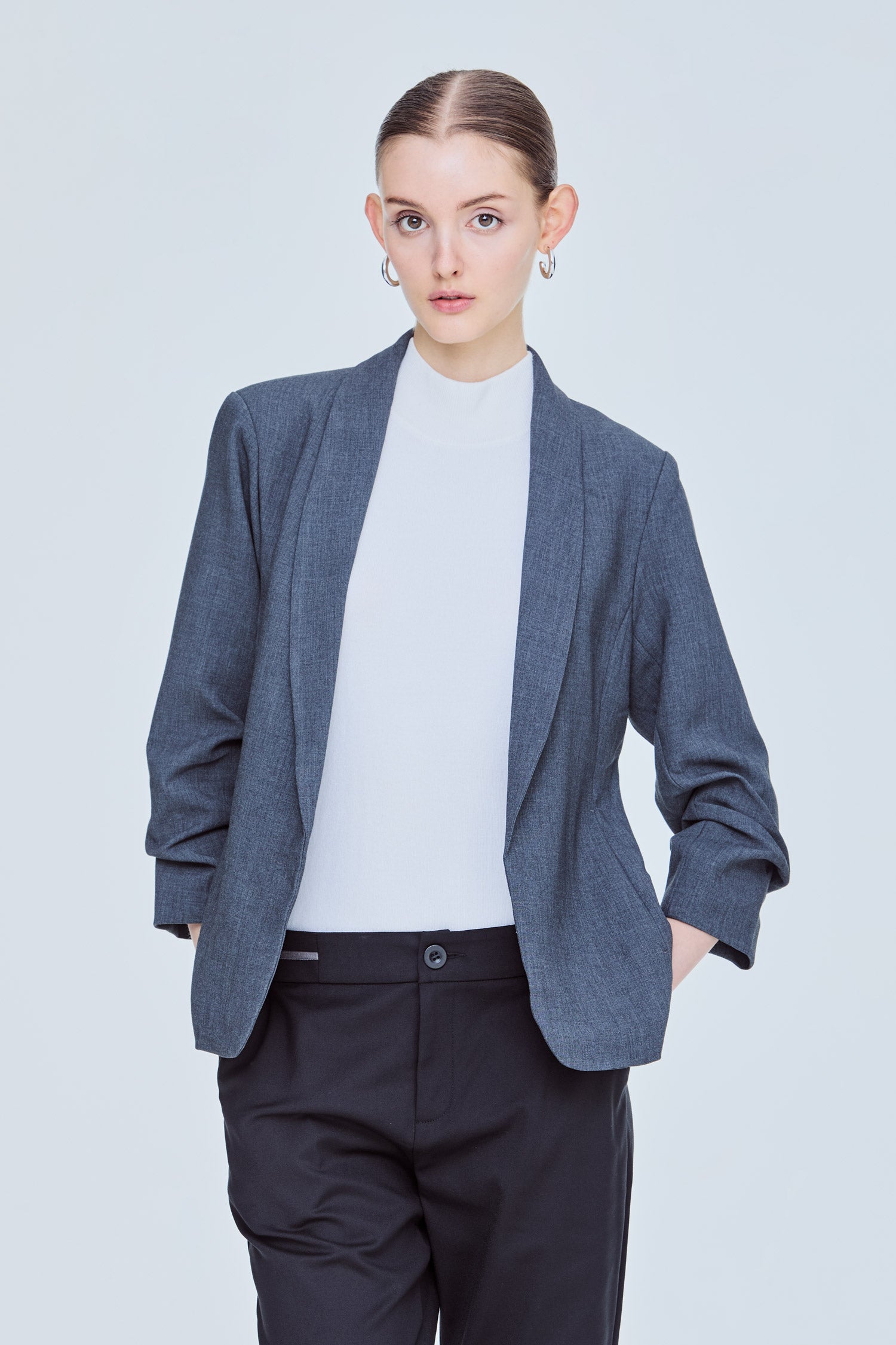 Scrunchy Sleeves Blazer – iORA
