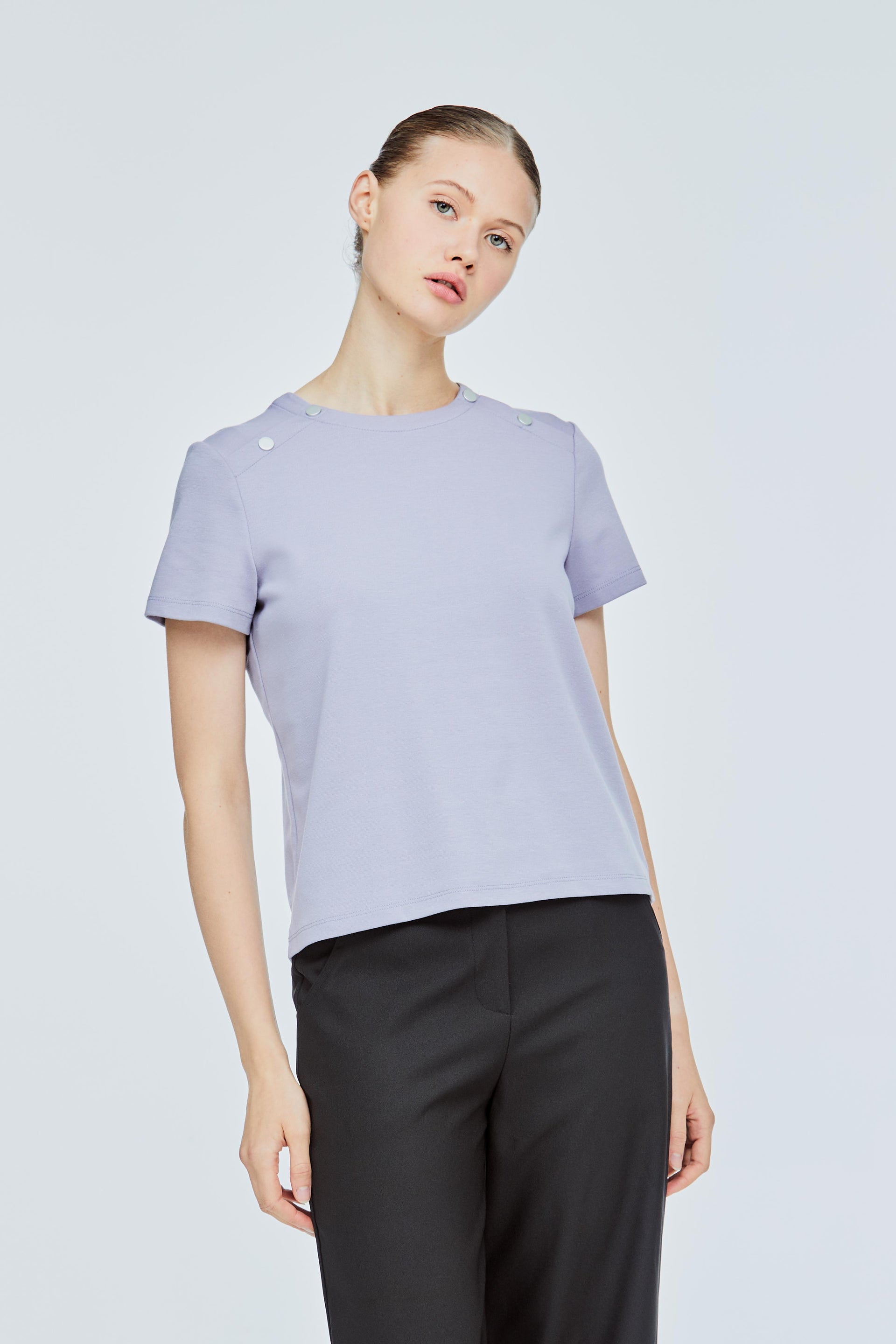 Buttoned Jersey Blouse – iORA