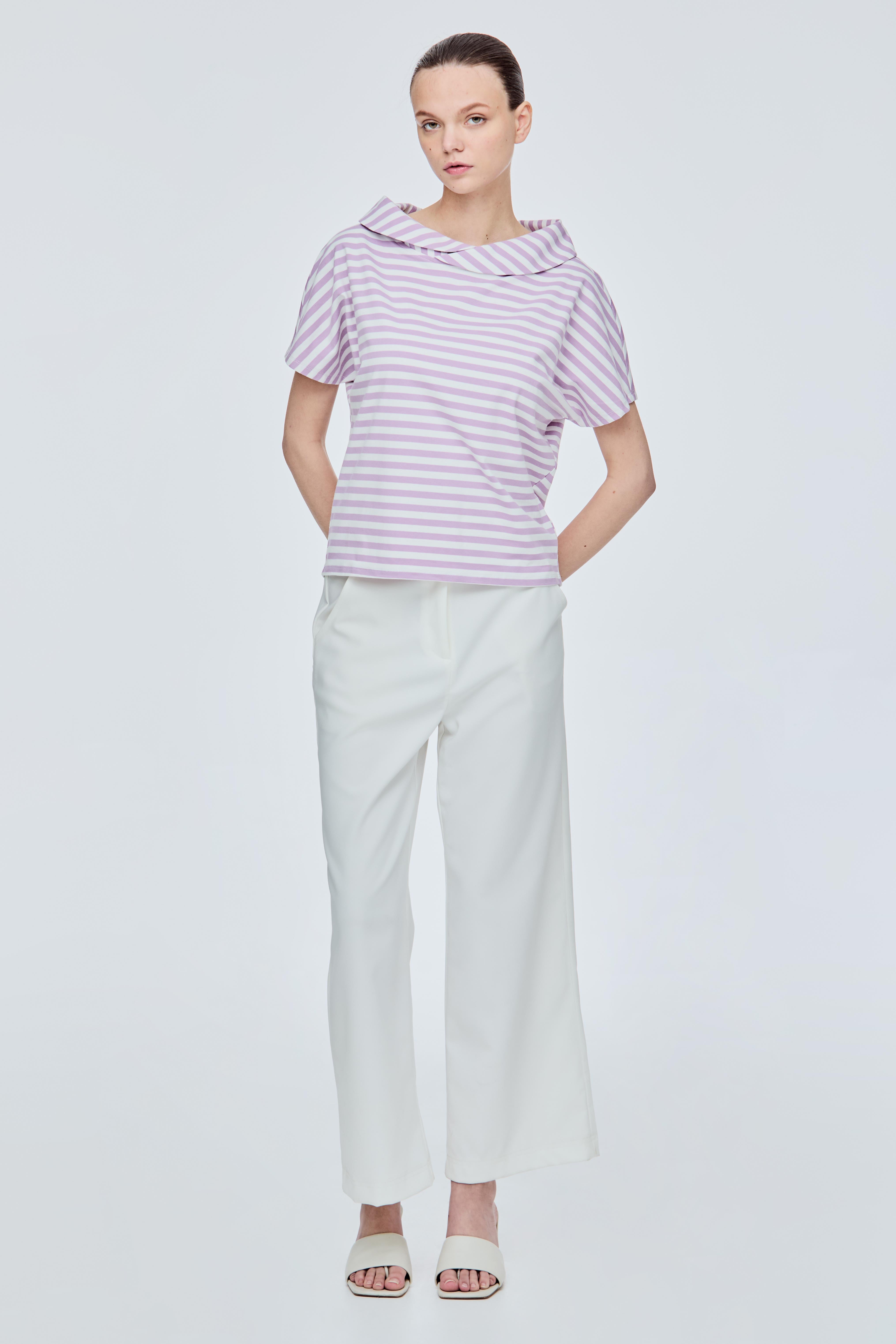 Collared Boat Neck Top – iORA
