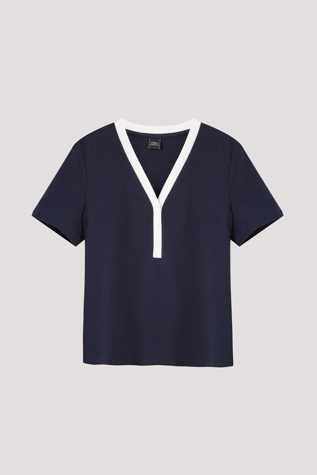 Contrast Henley Neck Tee – iORA