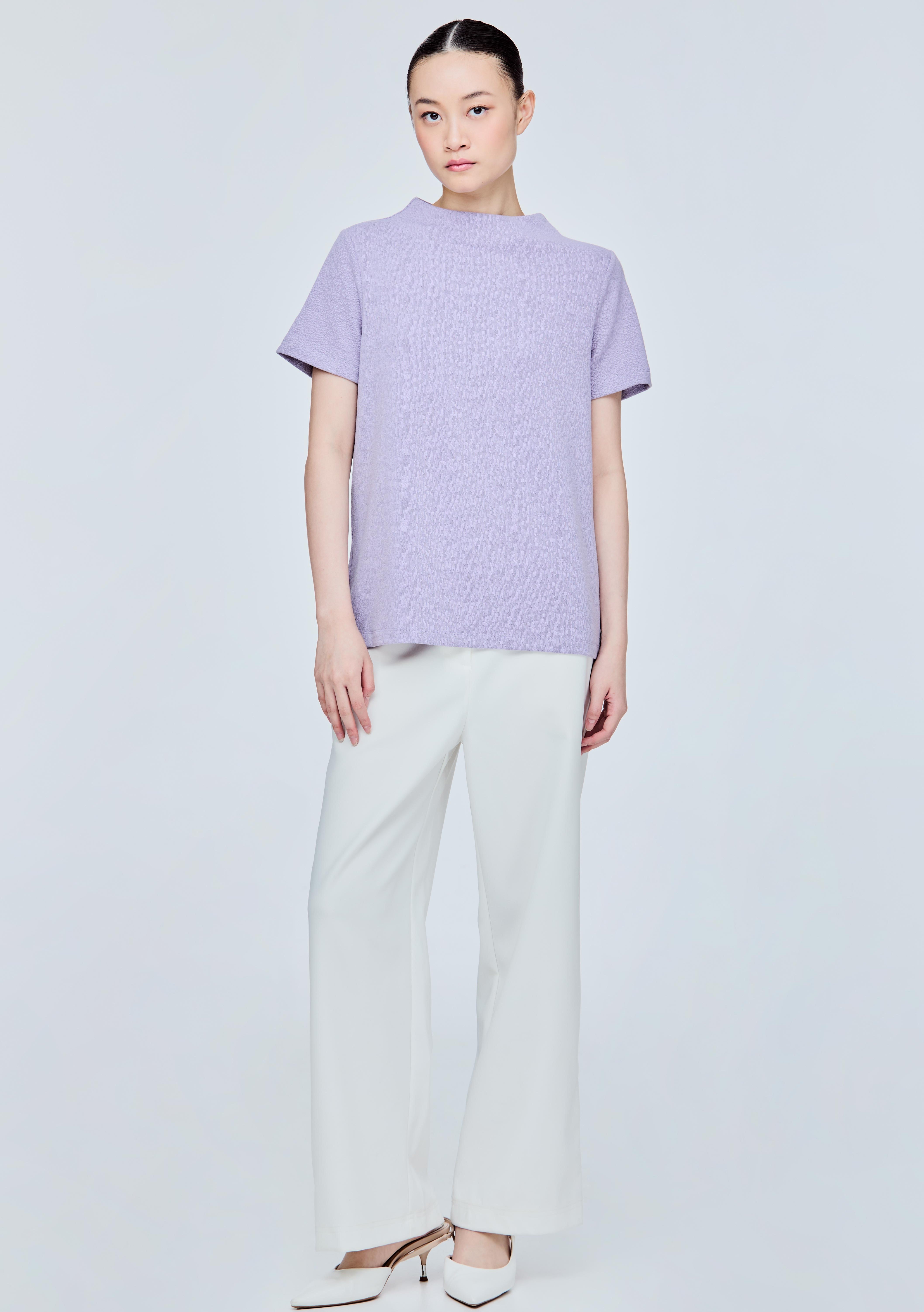 Wide Mock Neck Tee – iORA