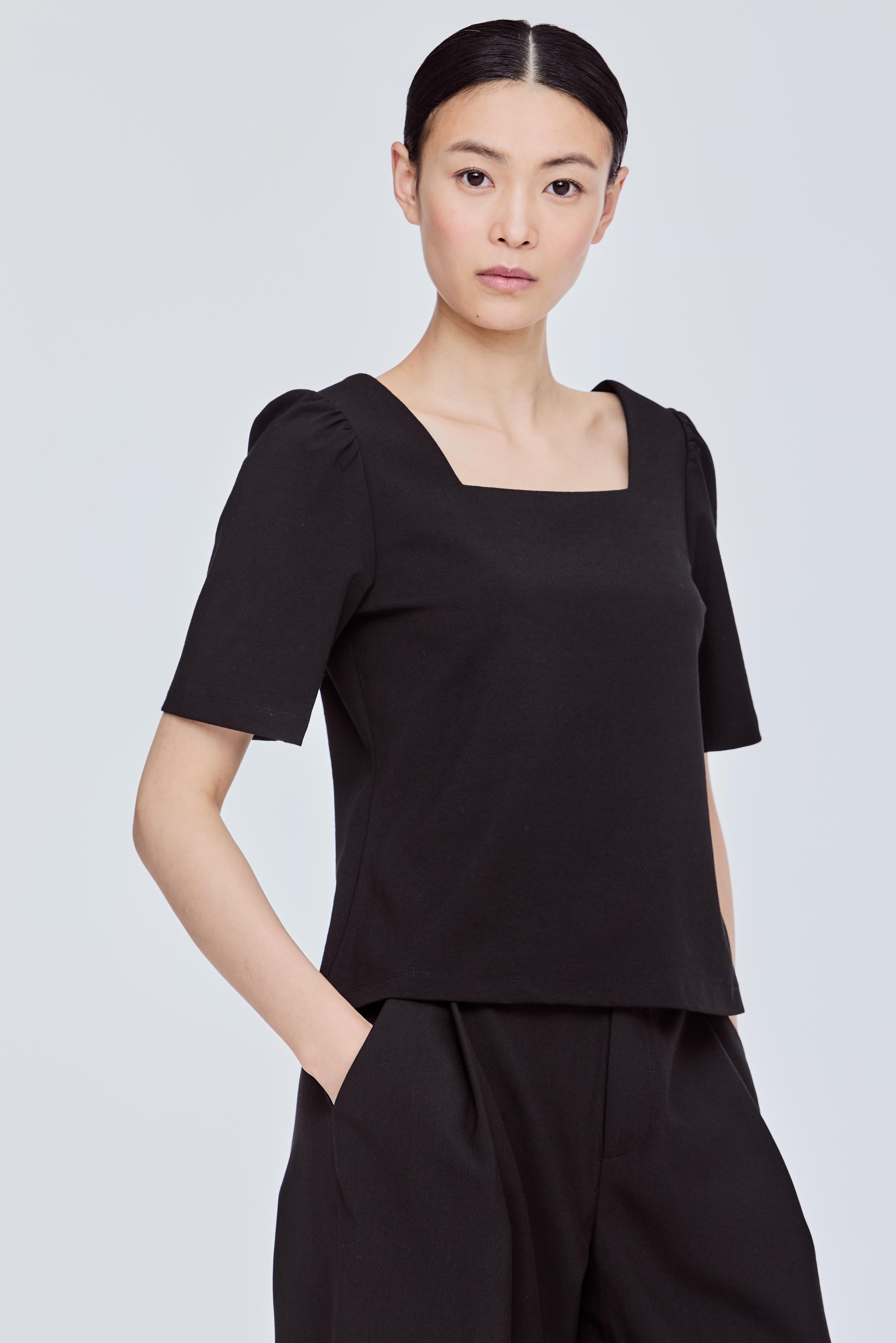 Puffy Sleeve Square Neck Top – iORA