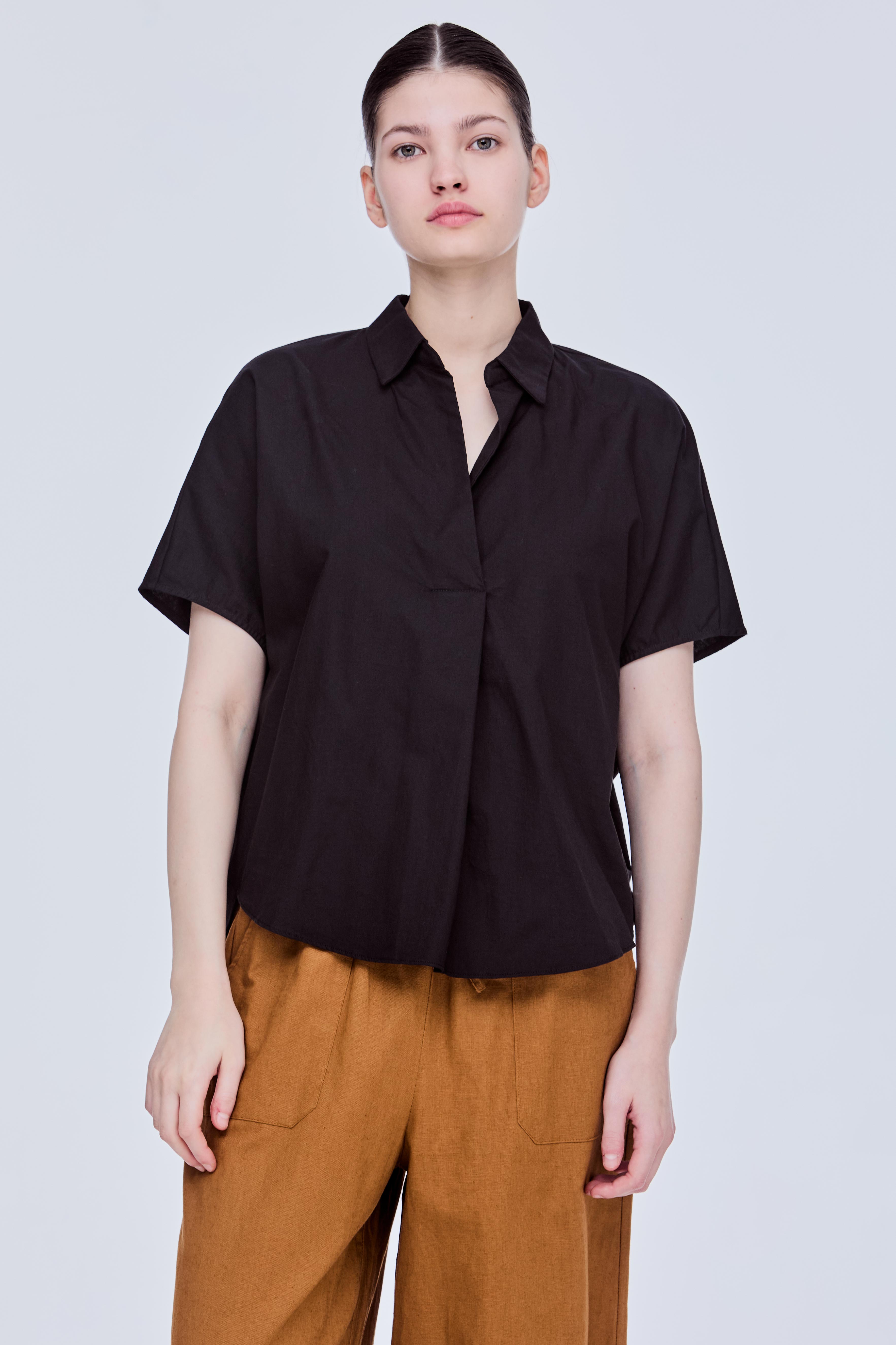 Oversized Asymmetrical Hem Magyar Blouse – iORA