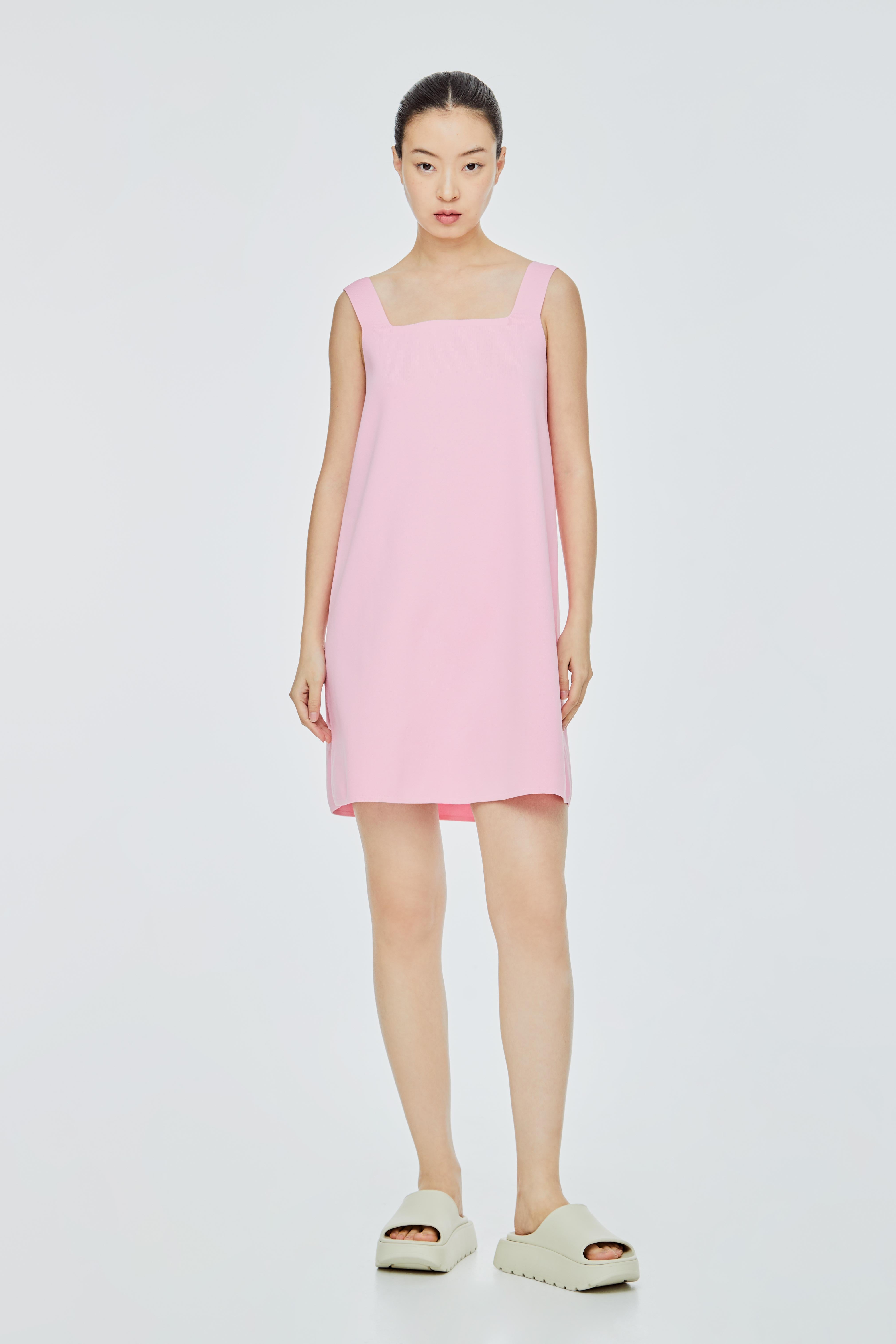 Wide Square Neck A-Line Dress – iORA
