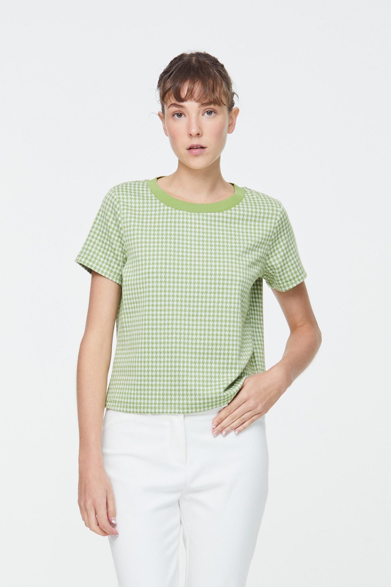 Basic Houndstooth Blouse – iORA