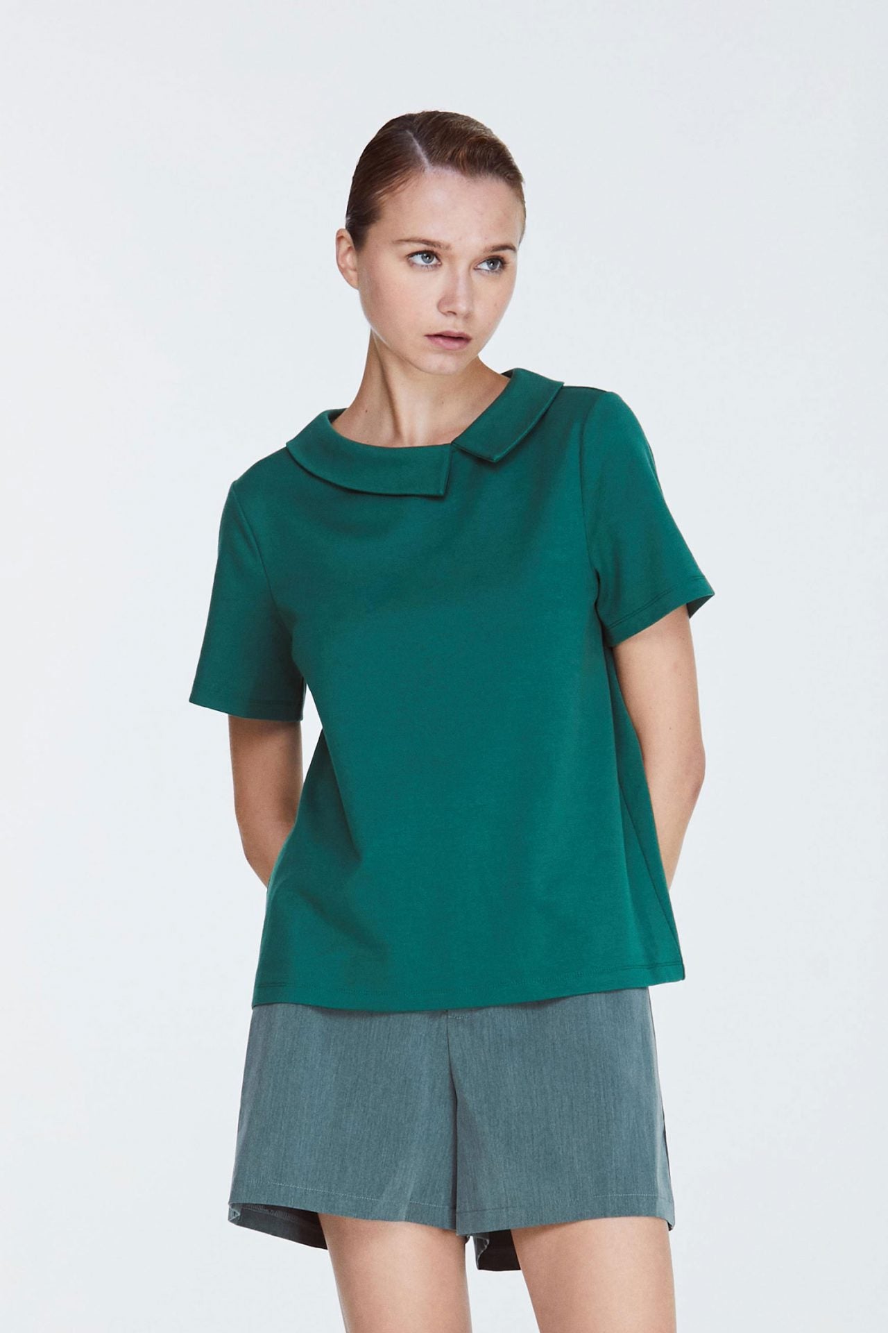Asymmetrical Peterpan Tee Blouse – iORA