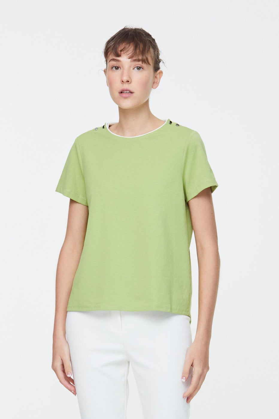 Button Shoulder Tee – iORA