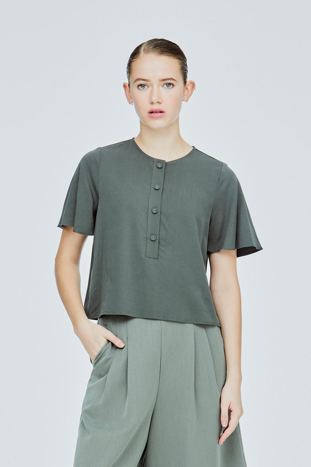 Boxy Flare Sleeves Top – iORA