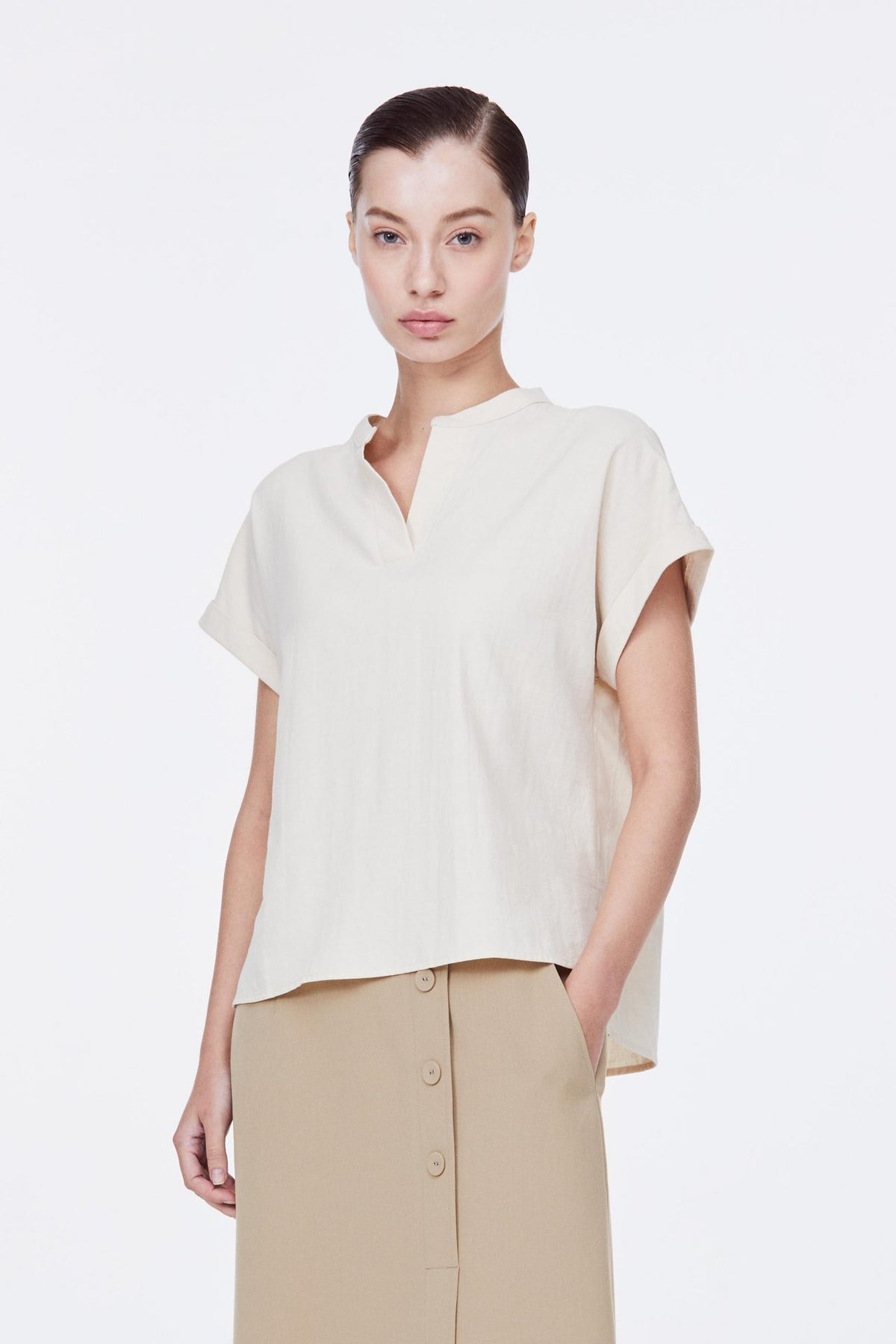 Folded Sleeves Blouse – iORA