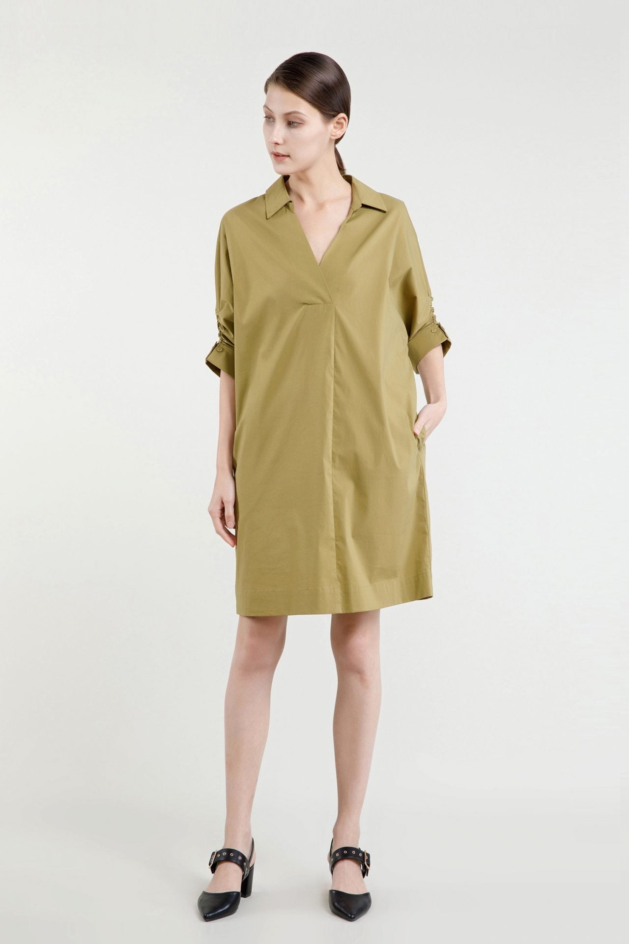 Elasticated Opening Cuffed Dress – iORA