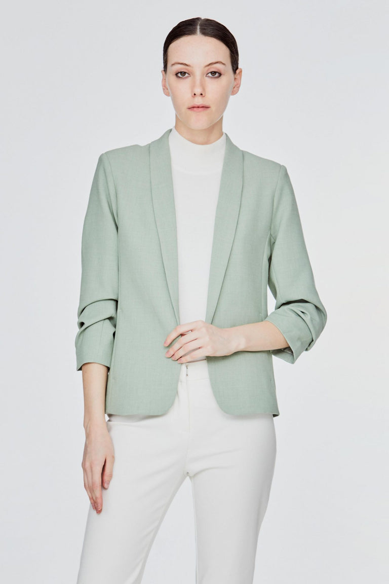Scrunchy Sleeves Blazer – iORA