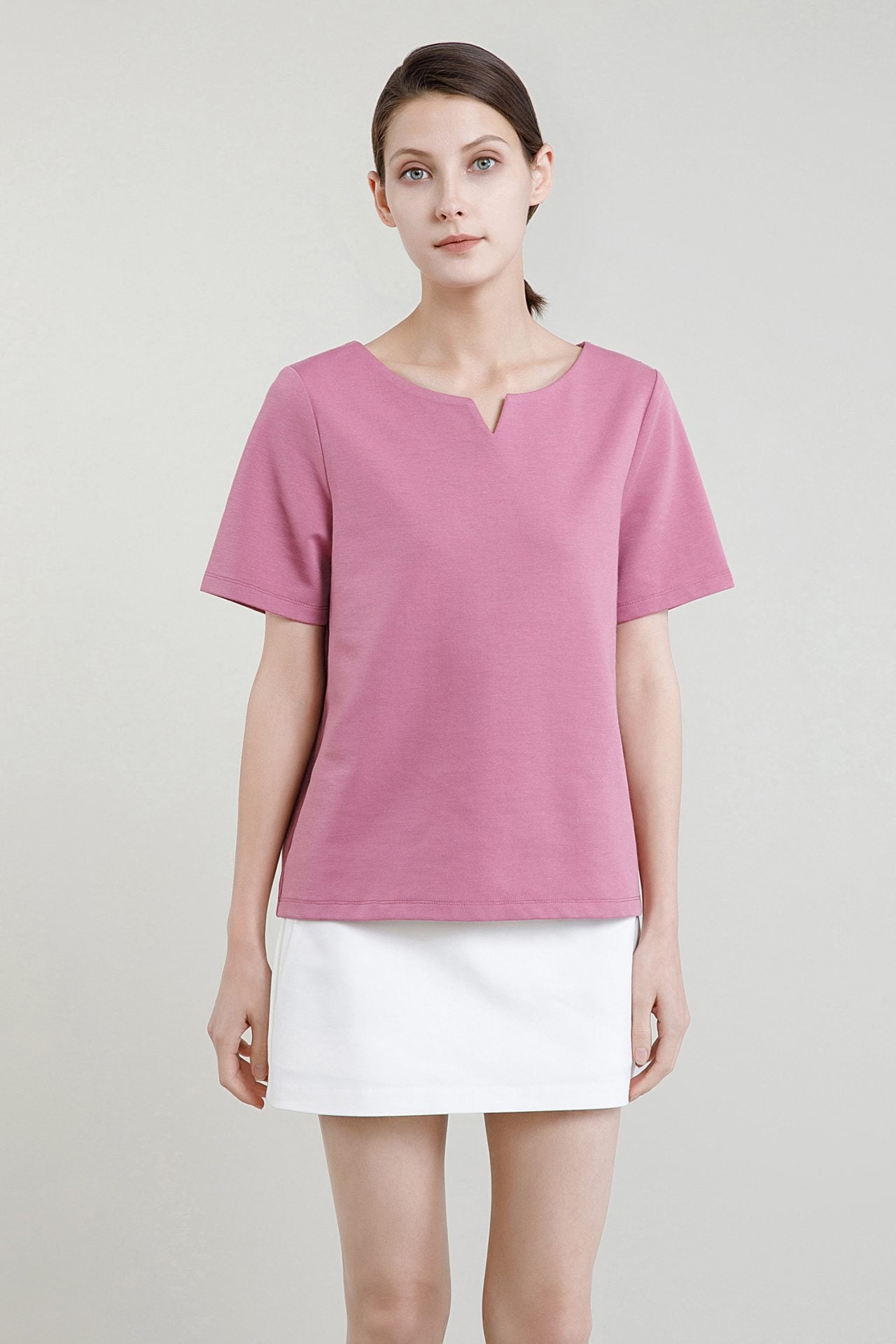 Slashed Necklined Tee – iORA