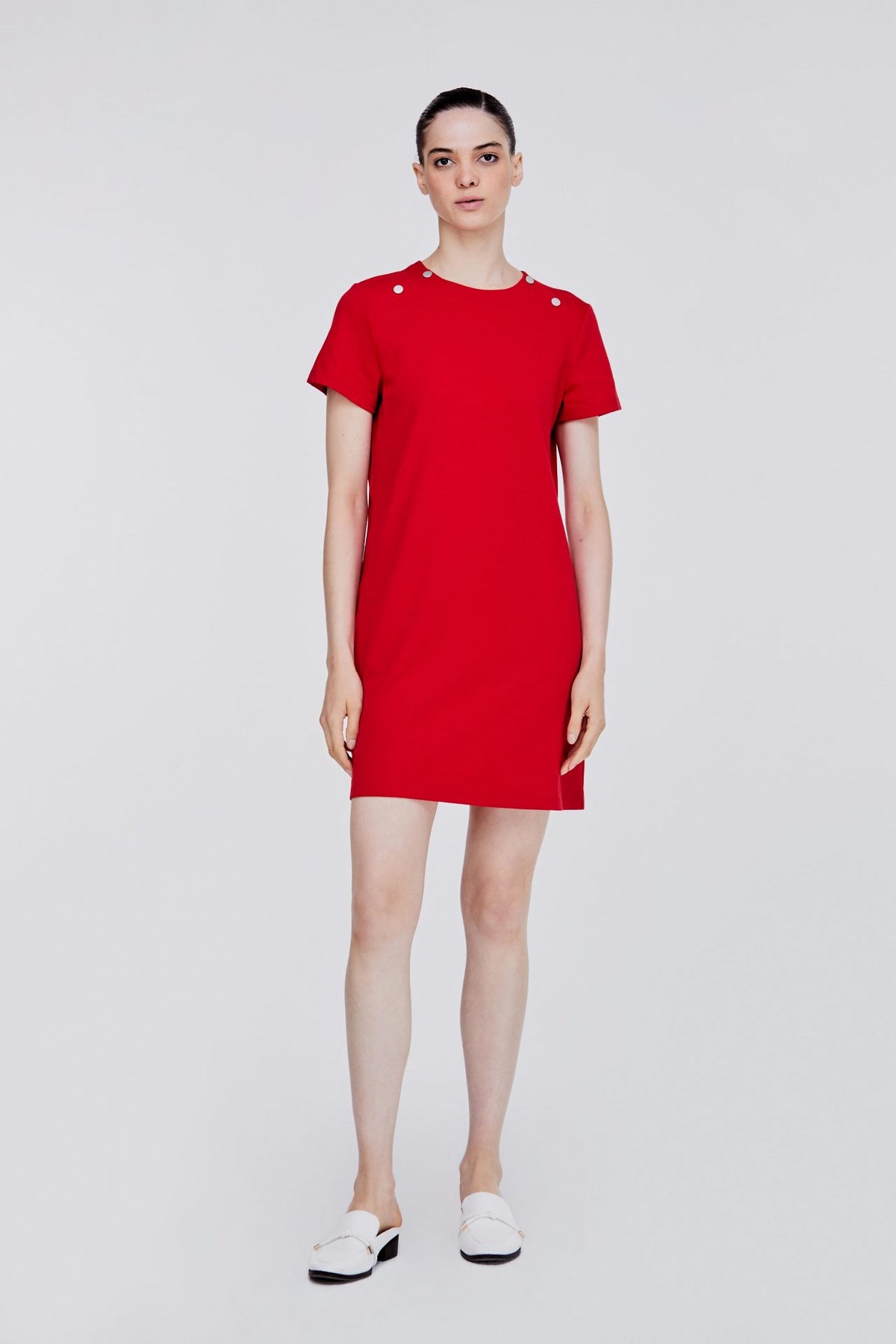 Buttoned Jersey Dress – iORA